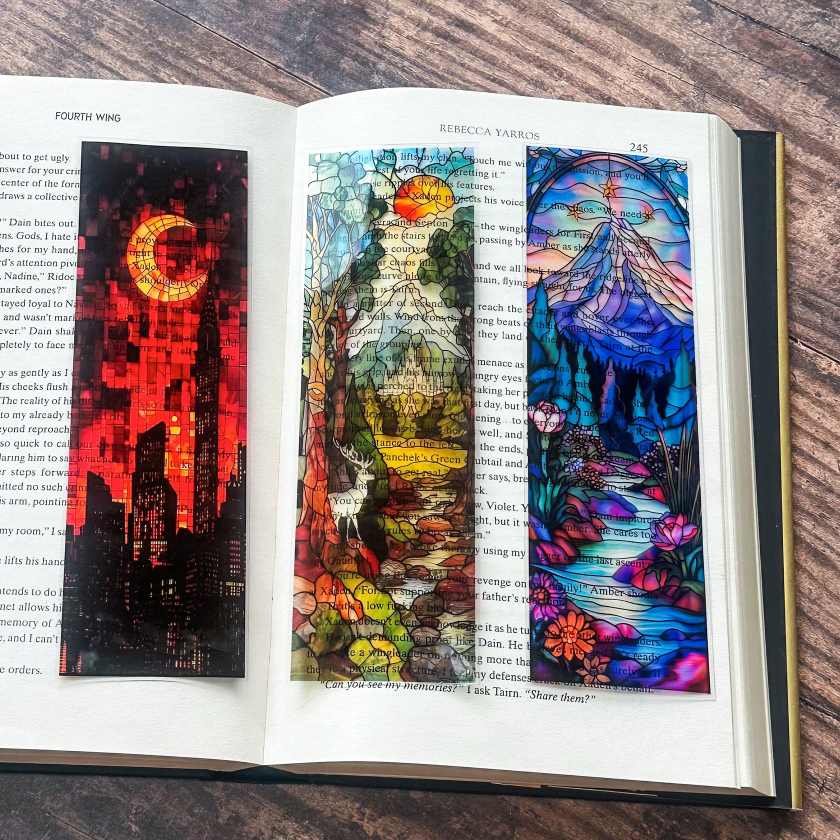 Trio Stained Glass Bookmarks – sonnetandfable