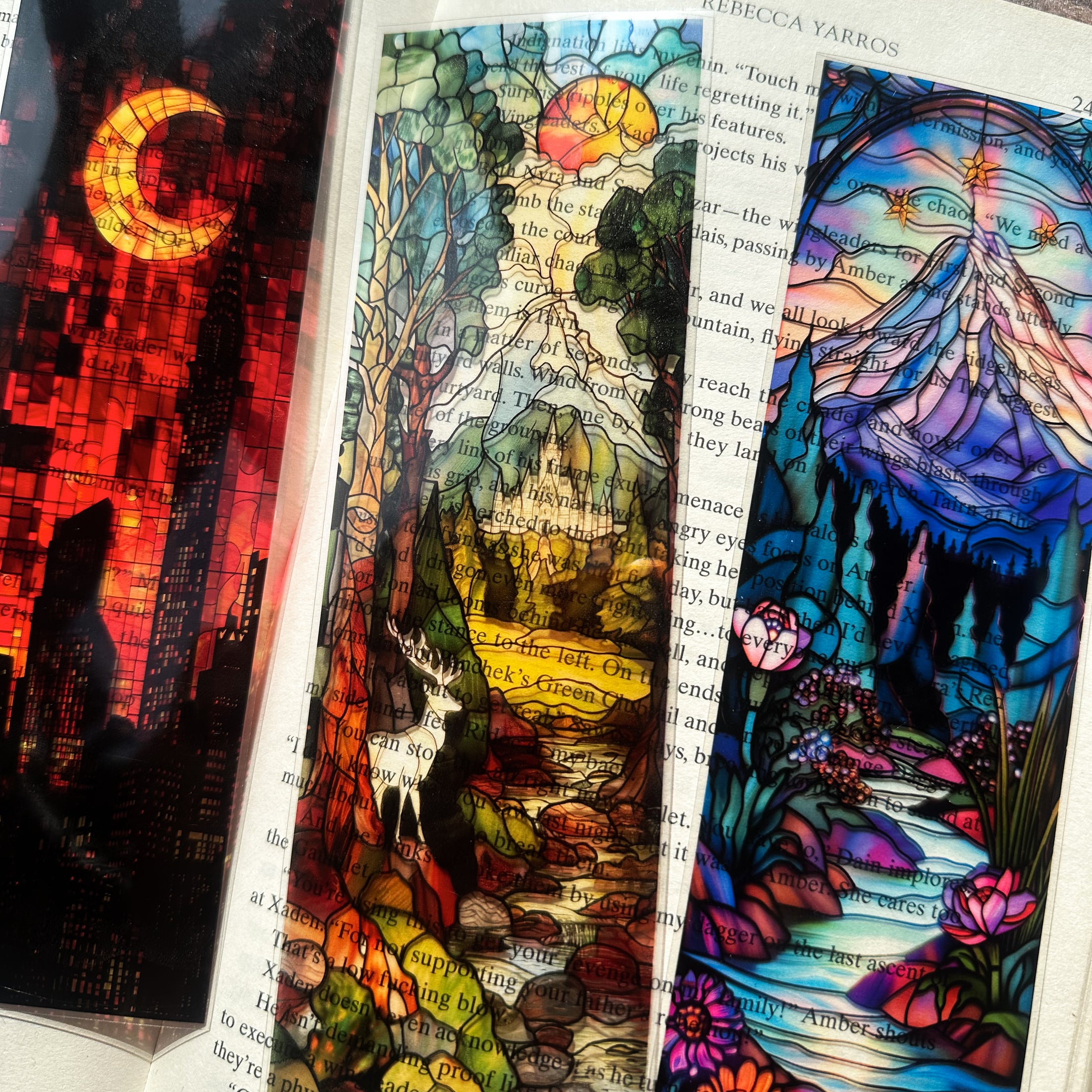 Trio Stained Glass Bookmarks – sonnetandfable